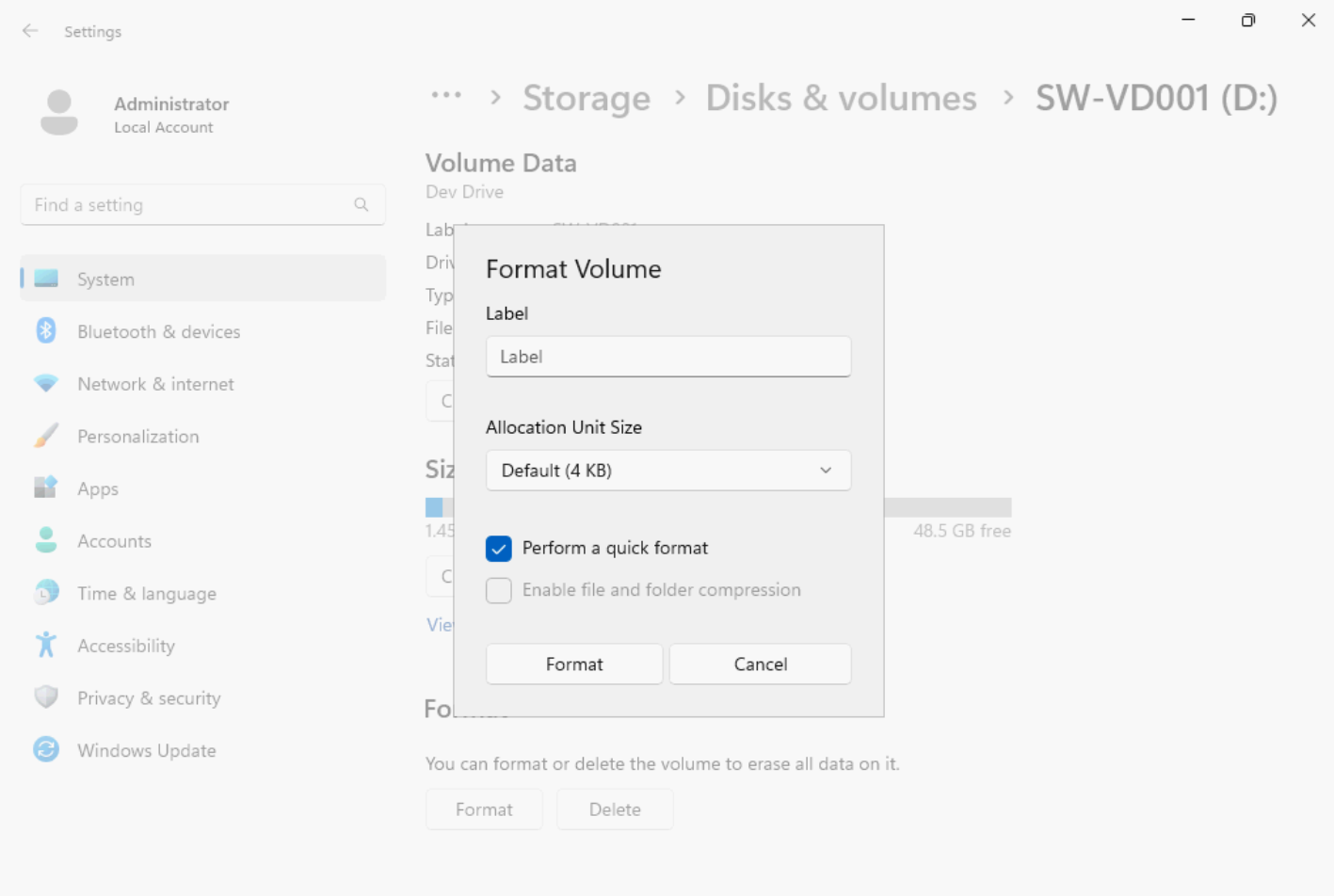 Configuring Dev Drive on Windows Server 2025 > Lenovo Press